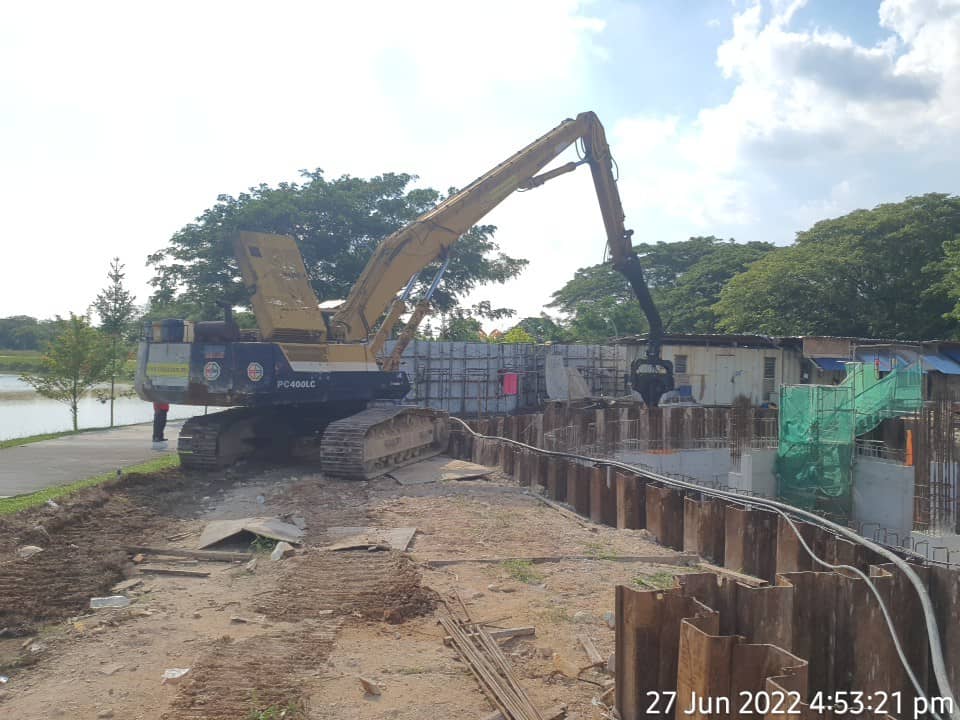 Temple Building's RC Structure & Sheet Piling Works (Temple Maha Karuna ...